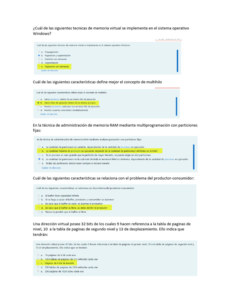 Segundo Parcial Resuelto | PDF | Proceso (Computación) | Hilo (Computación)