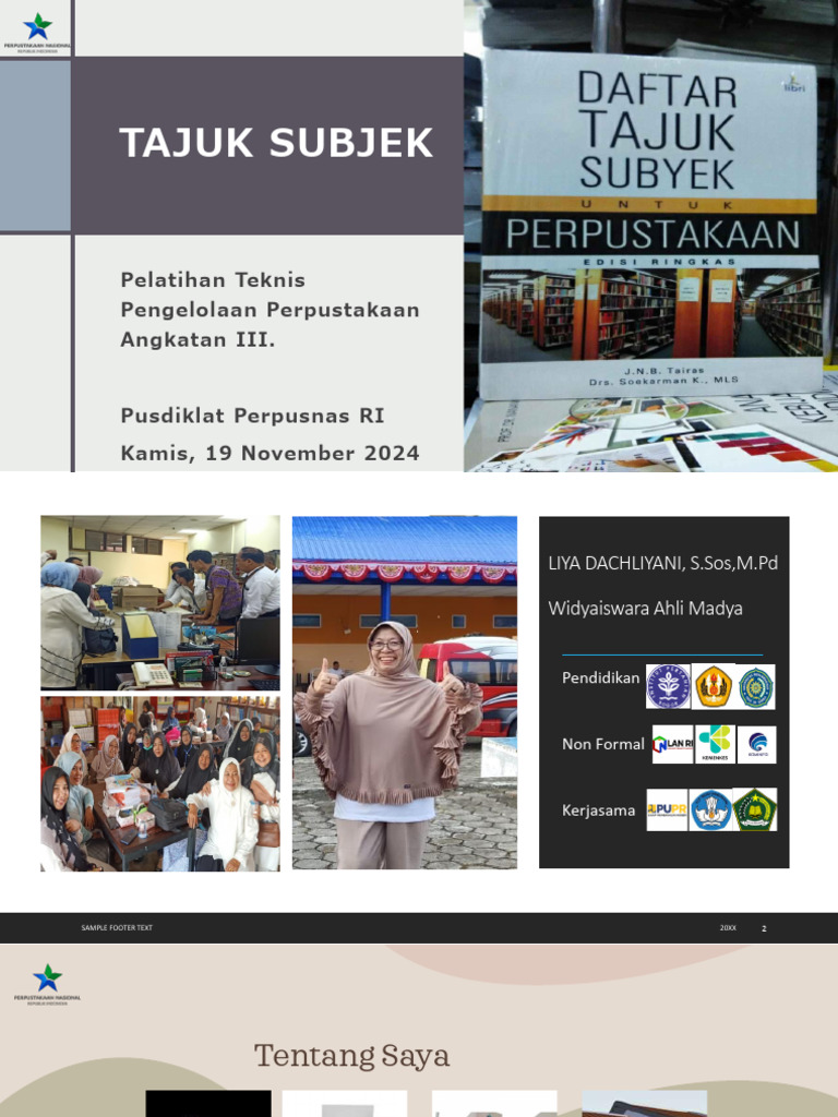 Pengatalogan Subjek (Tajuk Subjek) Teknis Pengelolaan III 2024 | PDF