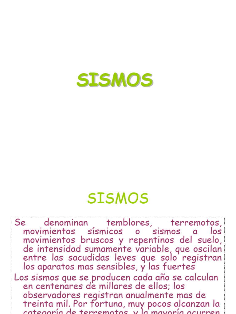 3a. SISMOS | PDF | Temblores | Sismología