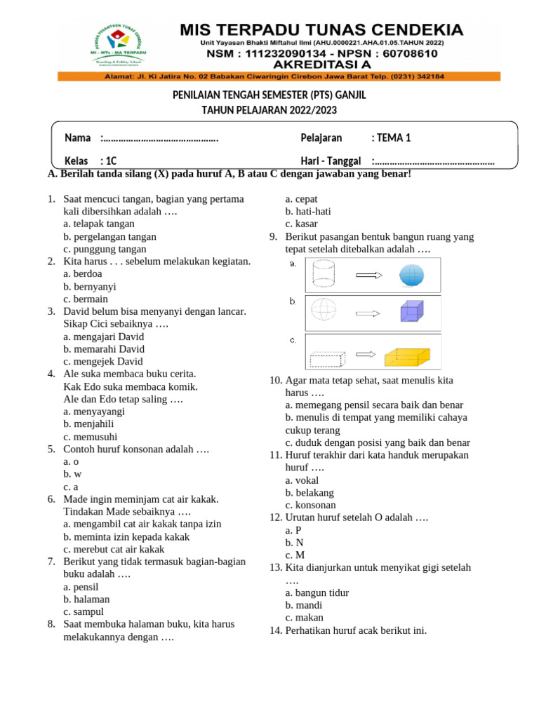 PTS Tema 1 KLS 1C | PDF