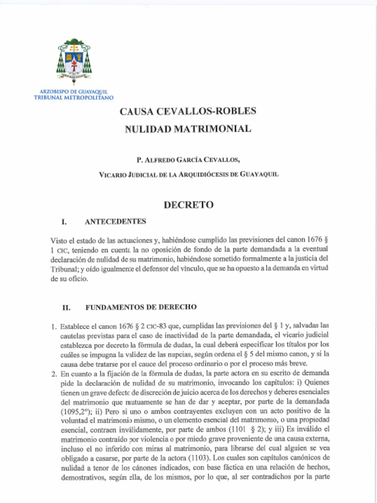 Decreto de Dubium | PDF