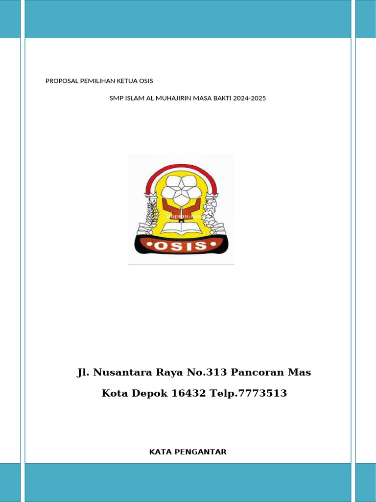 Proposal Pemilihan Ketua OSIS 2024-2025 | PDF