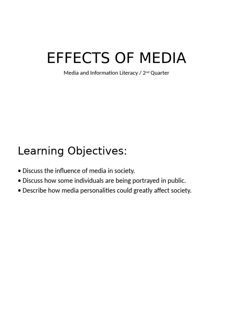 Effects of Media | PDF