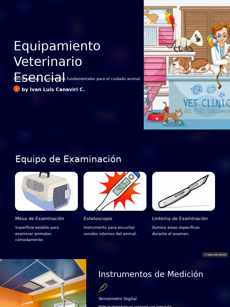 Equipamiento Veterinario Esencial | PDF | Salud y bienestar