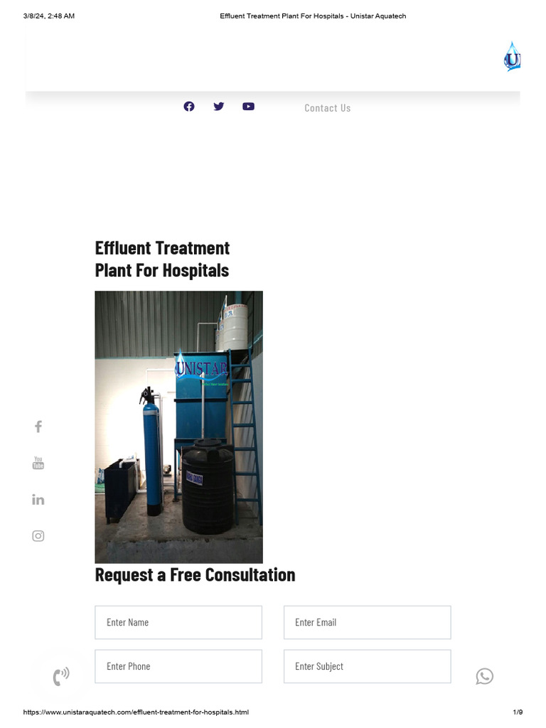 Hospital Effluent Treatment Solutions | PDF | Sewage Treatment | Water ...