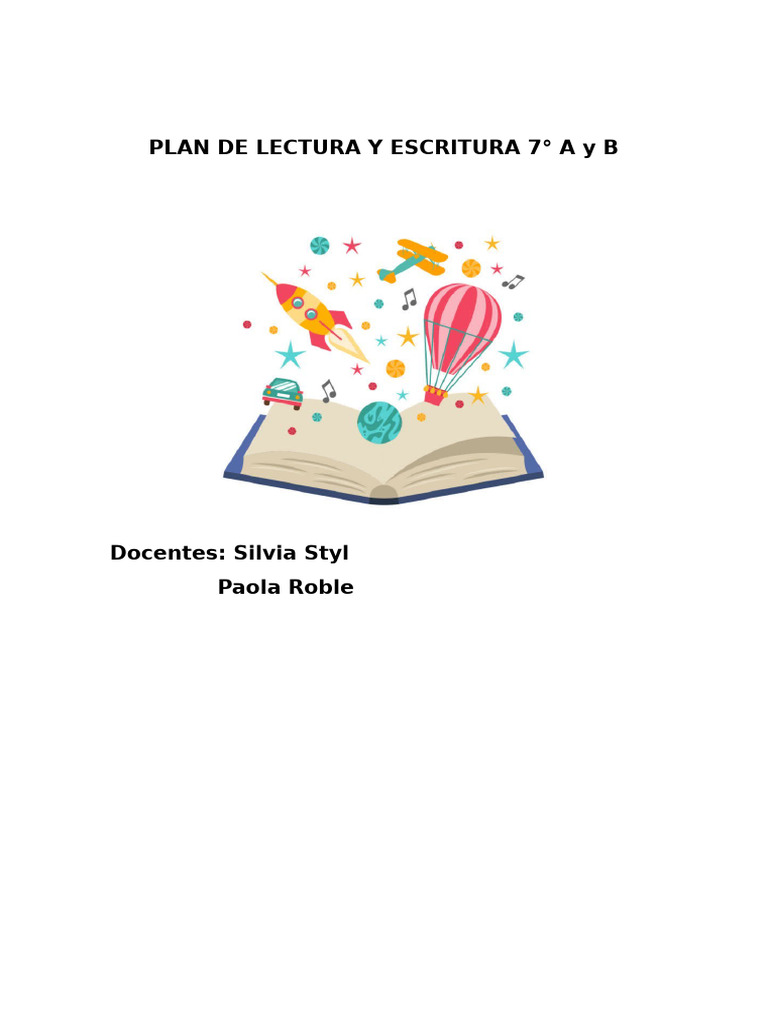 Plan de Lectura y Escritura 7° A y B | PDF