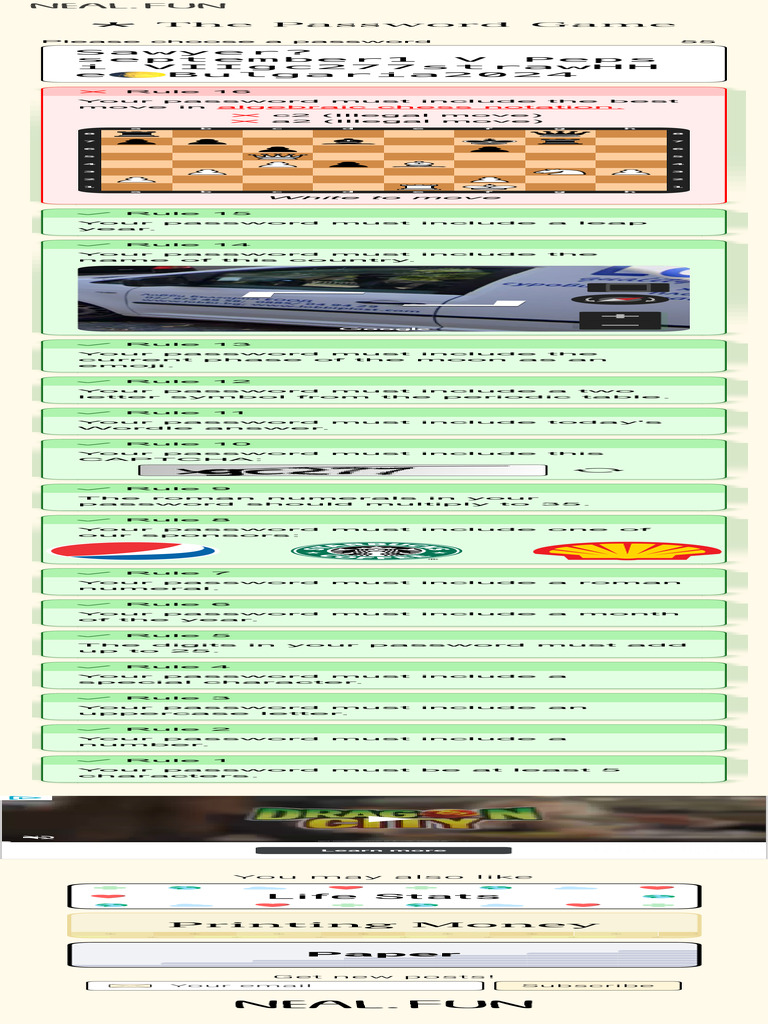 The Password Game 2 | PDF