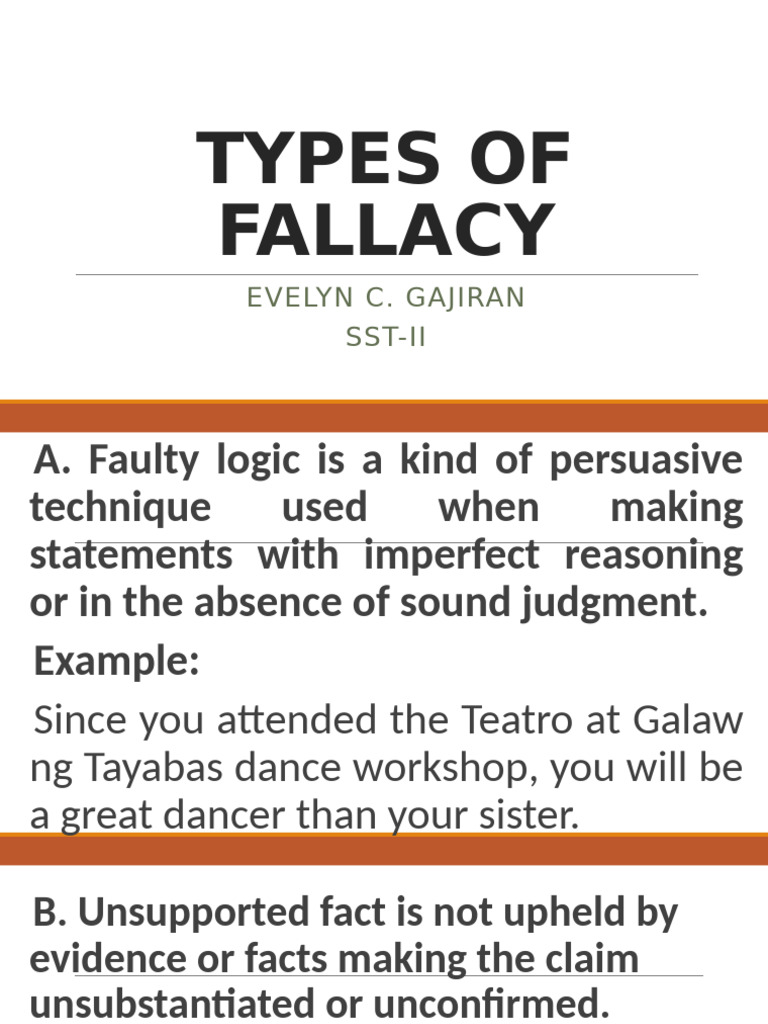 Types of Fallacy | PDF