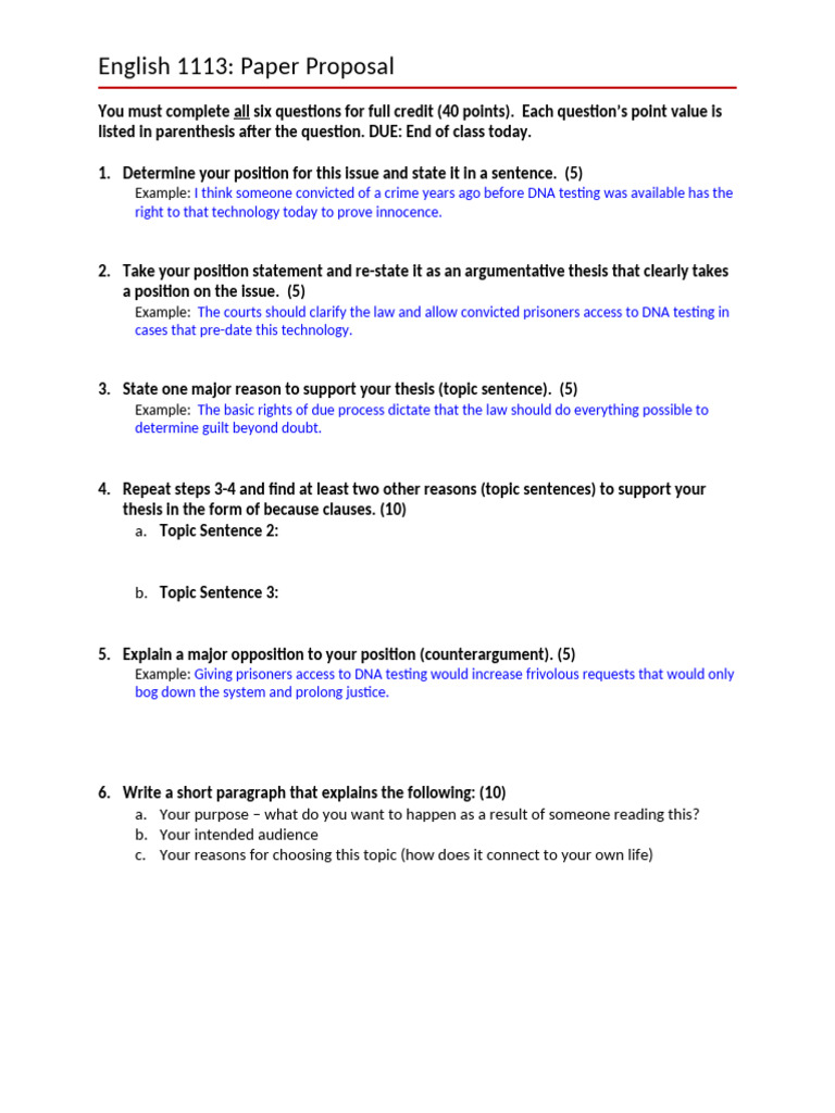 1113 Argument Proposal | PDF