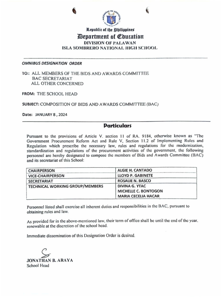 BAC Designation | PDF