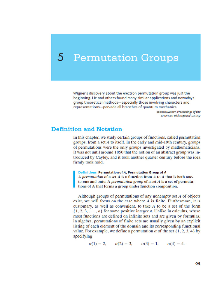 Permutation Groups | PDF