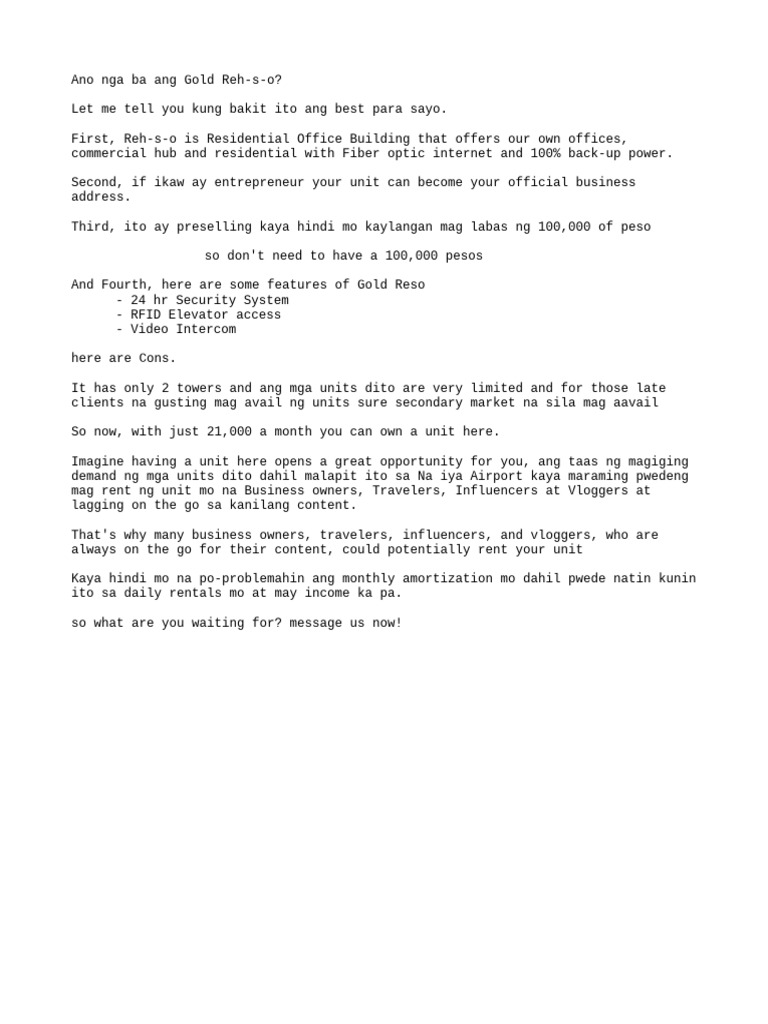 Real Estate Script 05 | PDF