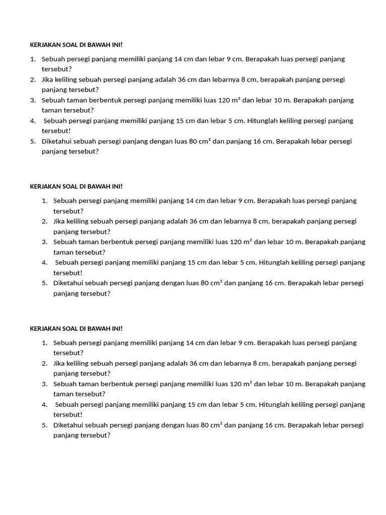 Kerjakan Soal Di Bawah Ini | PDF