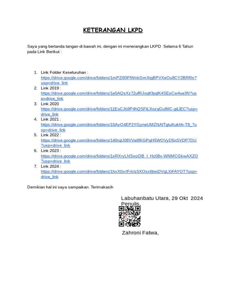 Keterangan LKPD - Google Dokumen | PDF