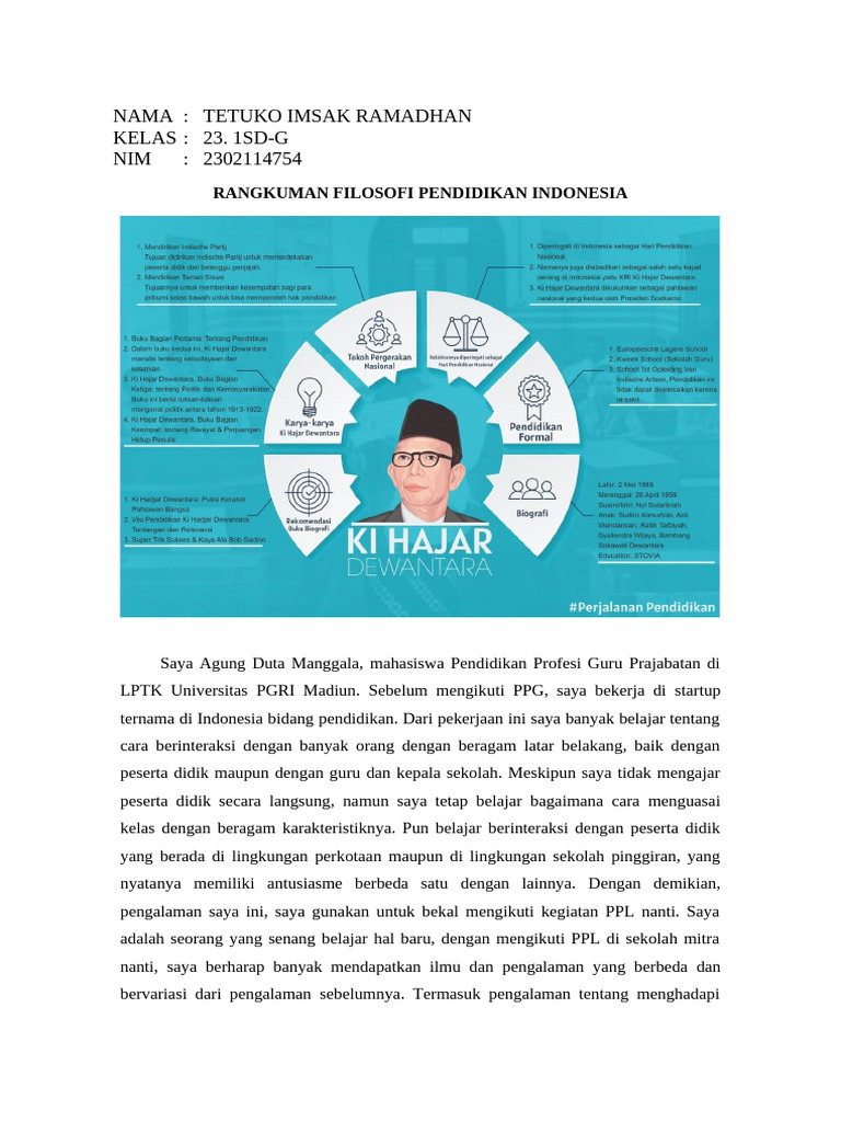 Rangkuman - Topik 1 - Filosofi - Pendidikan | PDF | Karier & Perkembangan | Ilmu Sosial