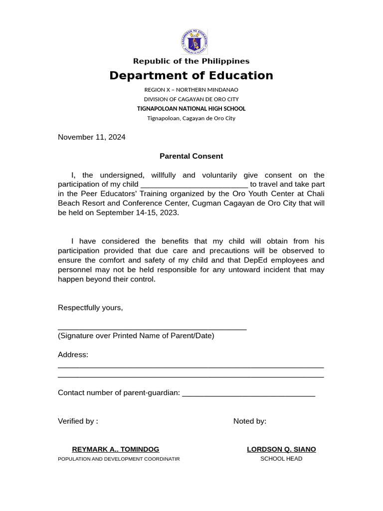 Parent Consent | PDF