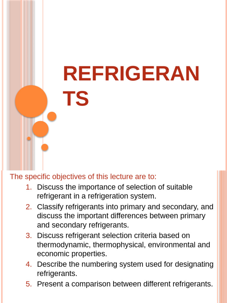 Properties of Refrigerant | PDF | Chlorofluorocarbon | Ozone Depletion