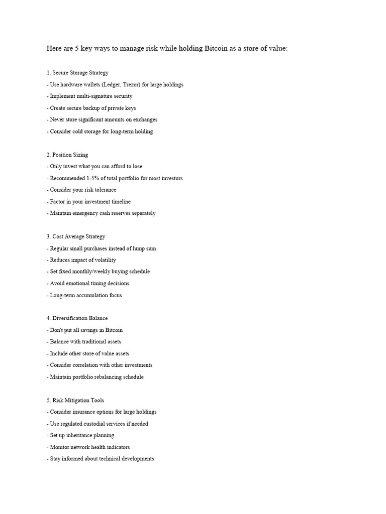 5 Bitcoin Risk Management | PDF