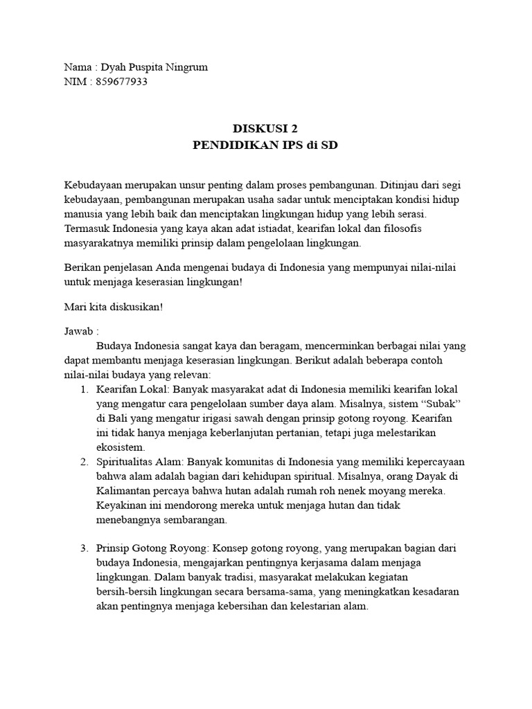 Diskusi 2 Pembelajaran IPS | PDF