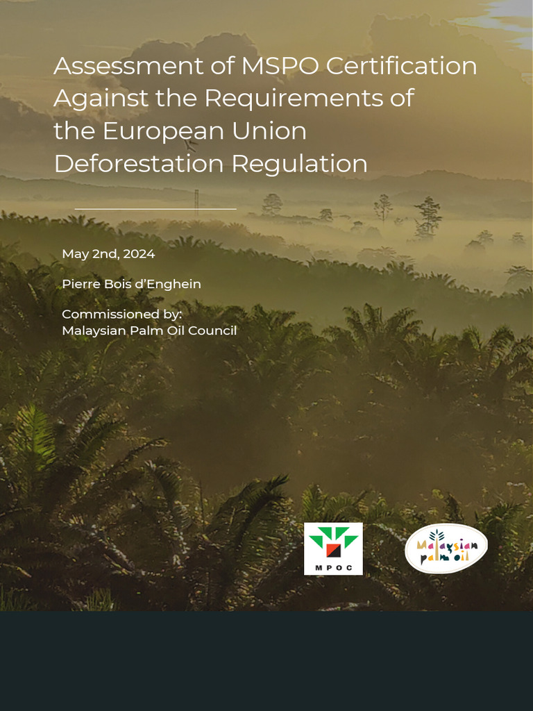 Assessment MSPO Vs EUDR | PDF | Audit | Palm Oil