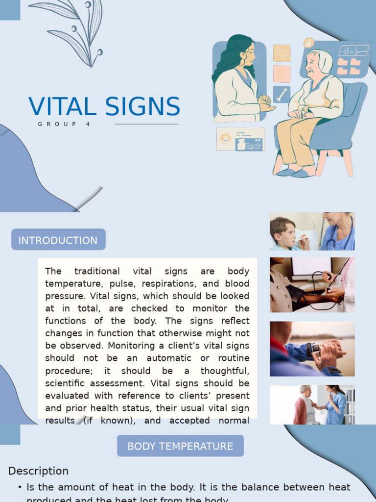 GROUP 4 Vital Signs | PDF | Blood Pressure | Pulse