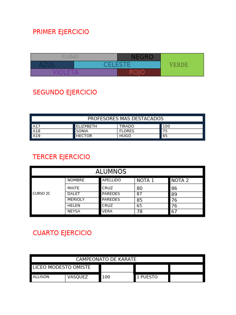 Primer Ejercicio | PDF