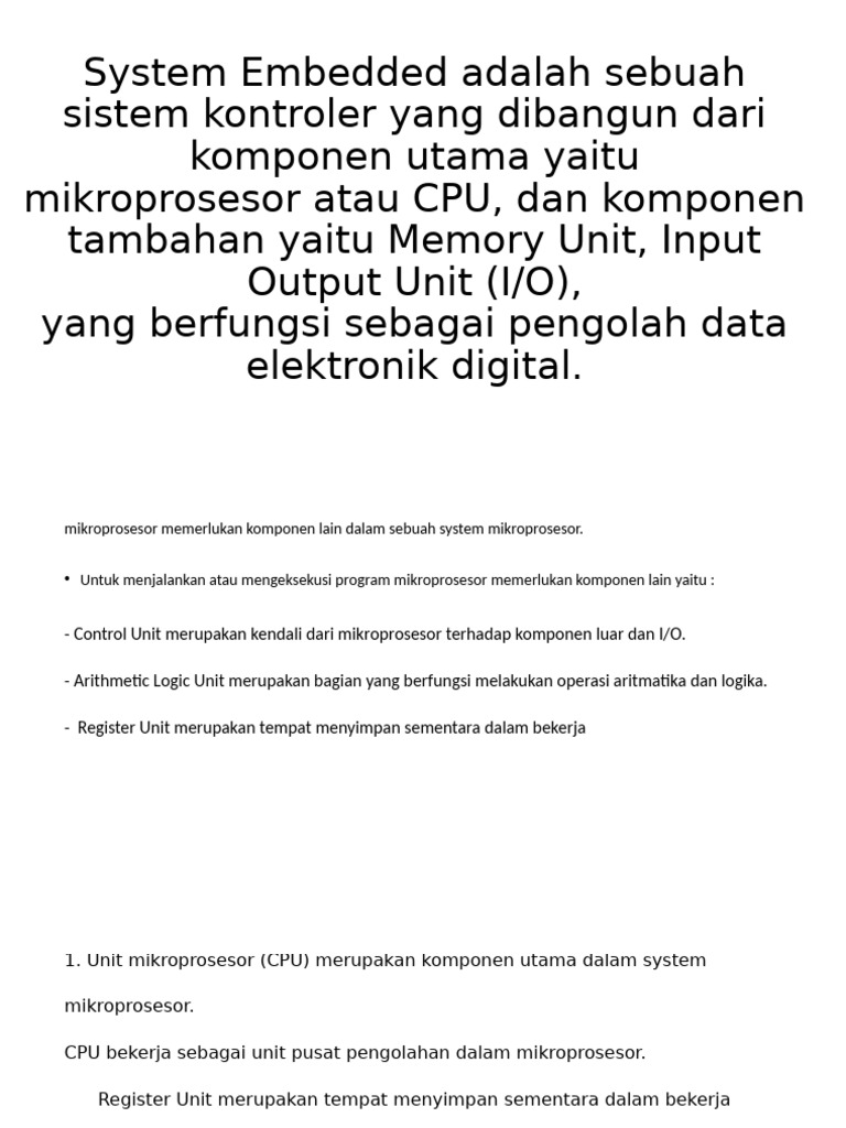 System Embedded Adalah Sebuah Sistem Kontroler Yang Dibangun | PDF