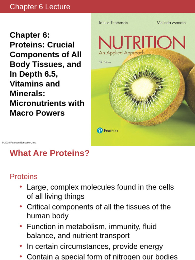 Thompson 5e Lecture Ch06 | PDF | Nutrients | Proteins