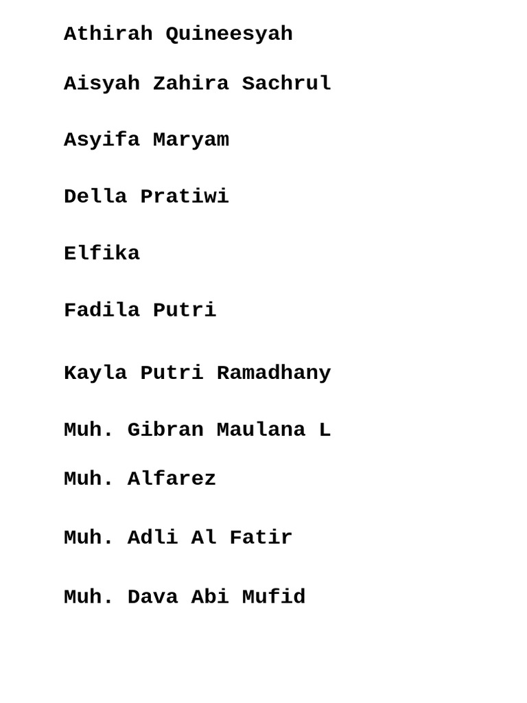 List of Student Names and Details | PDF