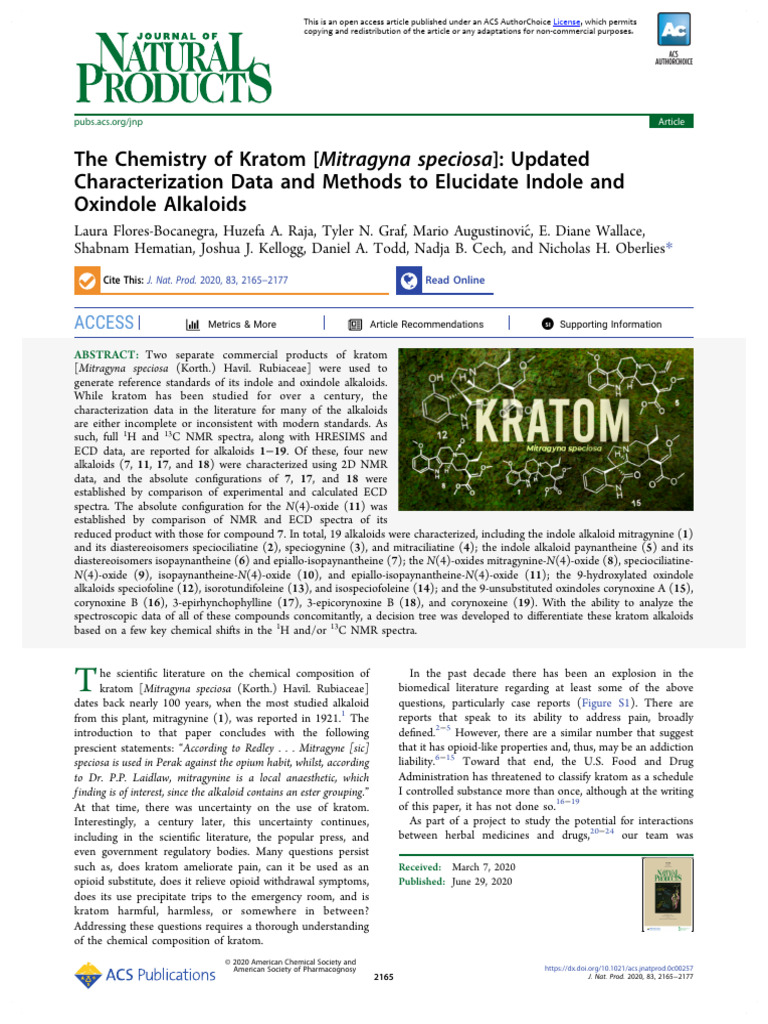 The Chemistry of Kratom (2020) | PDF | Physical Sciences | Chemistry