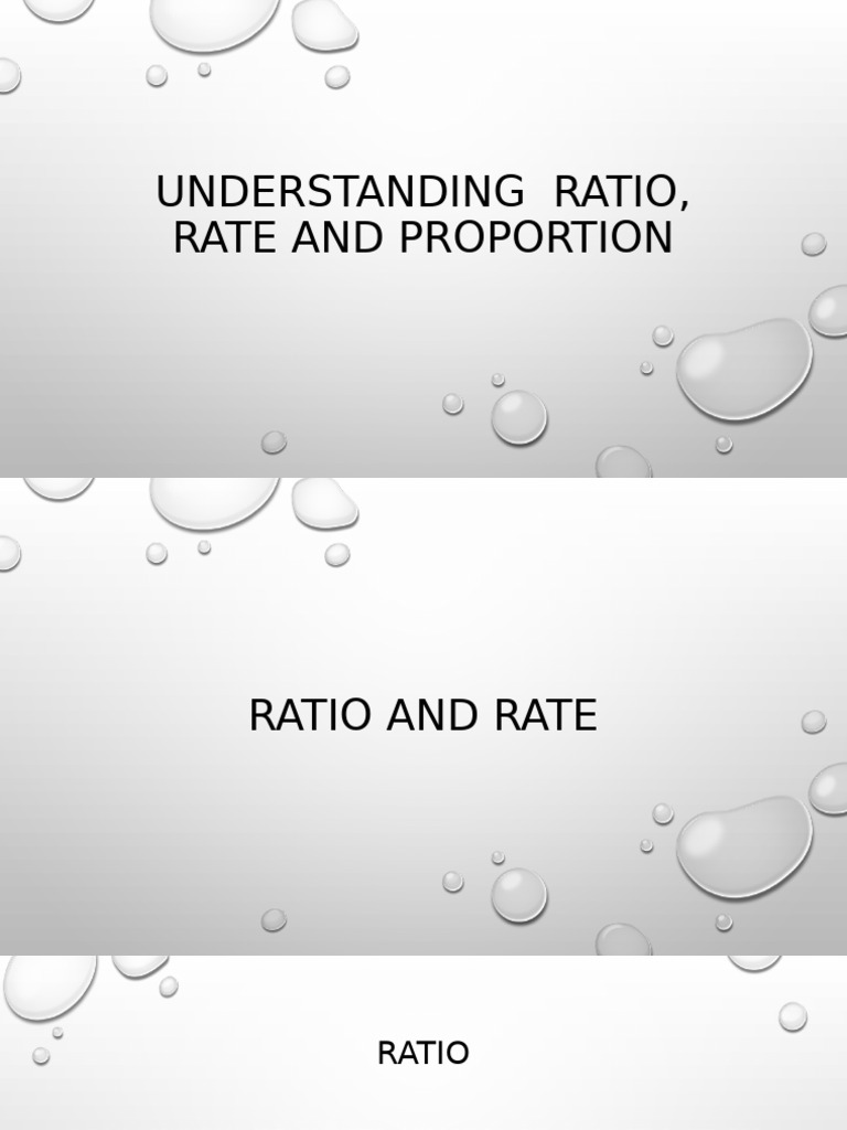 Understanding Ratio Rate and Proportion | PDF | Ratio | Arithmetic