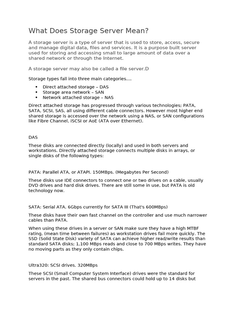 What Does Storage Server Mean | PDF | Computing | Computer Networking