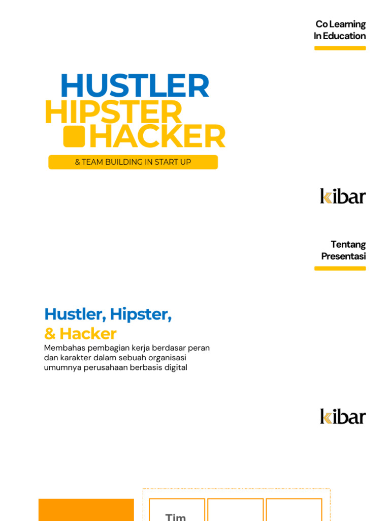 Peran Hustler, Hipster, dan Hacker | PDF