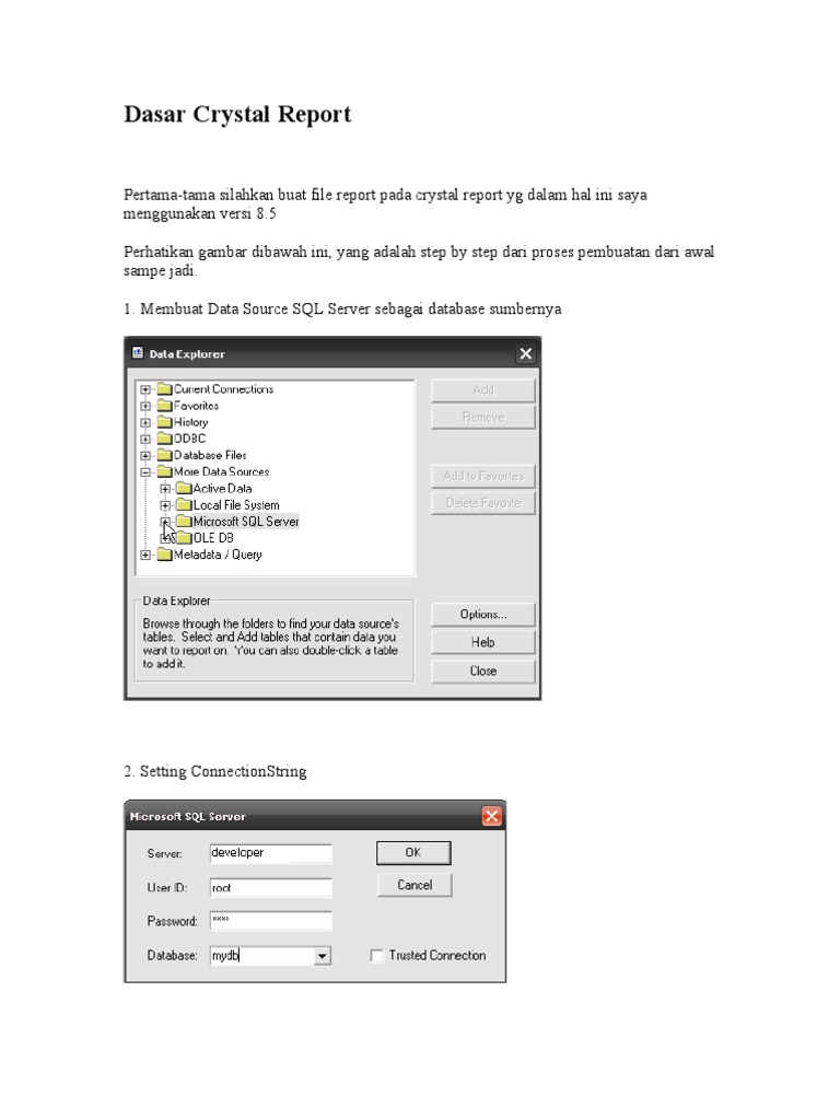 Panduan Crystal Report 8.5 | PDF | Komputer