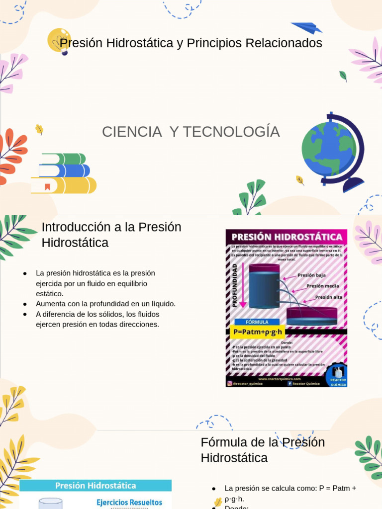 Presion Hidrostatica | PDF | Presión | Densidad