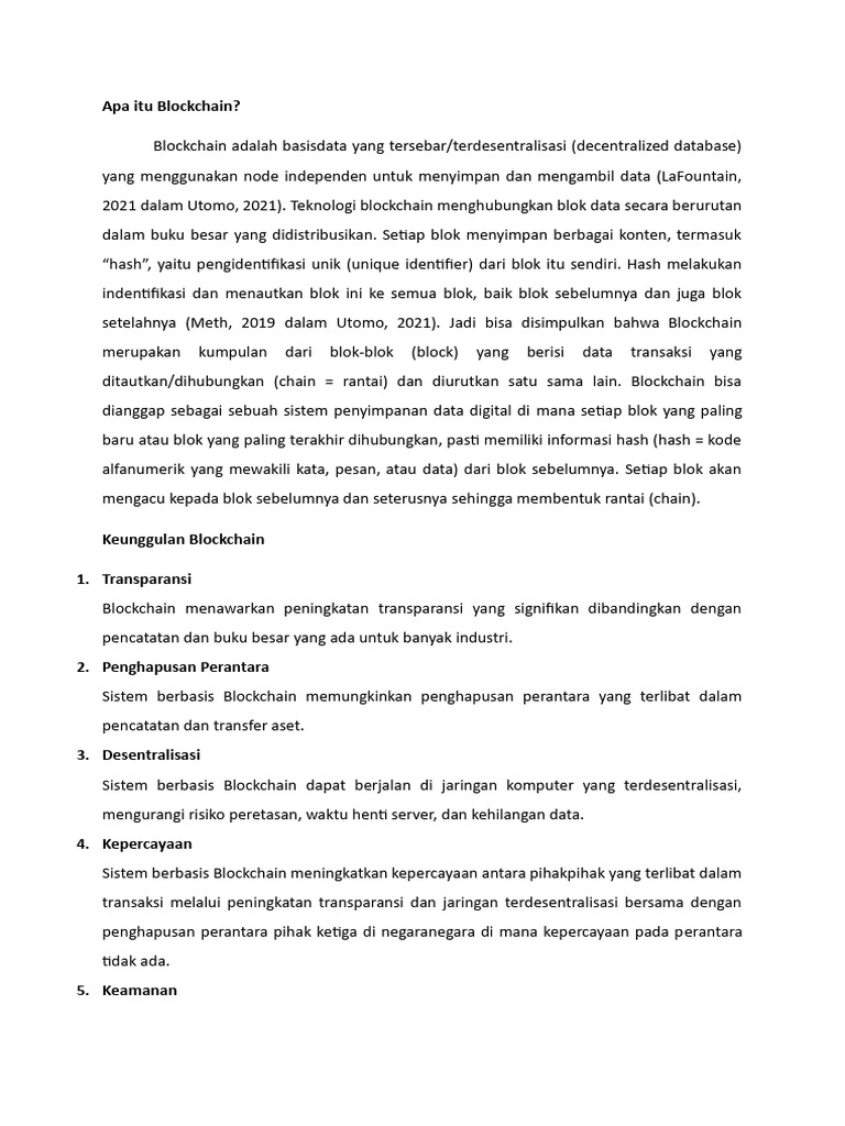 Memahami Teknologi Blockchain | PDF