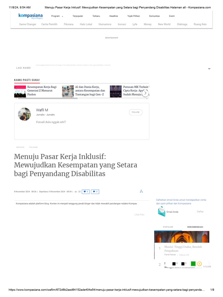 Menuju Pasar Kerja Inklusif - Mewujudkan Kesempatan Yang Setara Bagi ...
