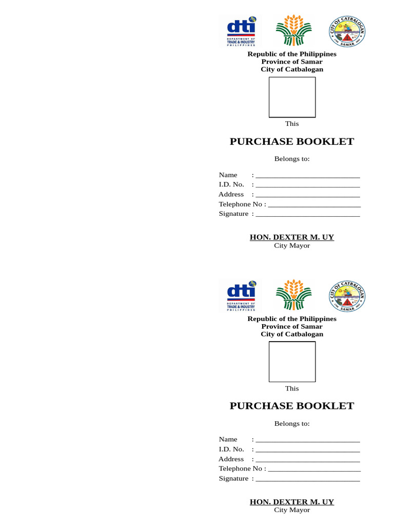 Purchase Booklet PWD Cover | PDF | Finance & Money Management
