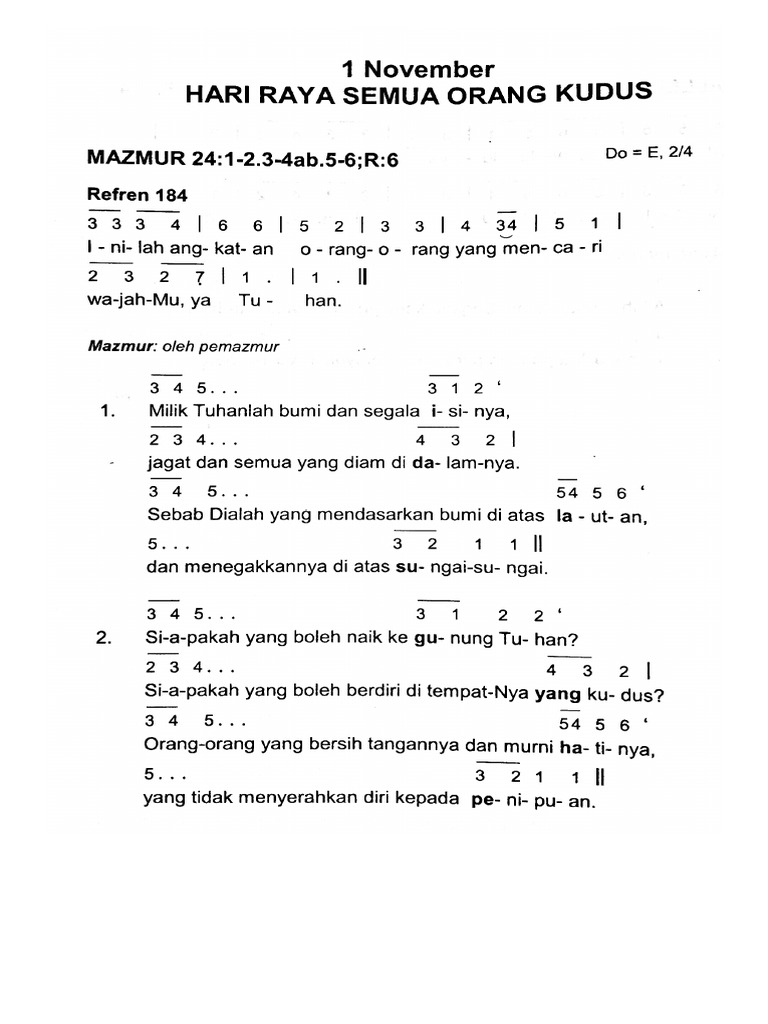 Mazmur 25 Nov 2024 | PDF