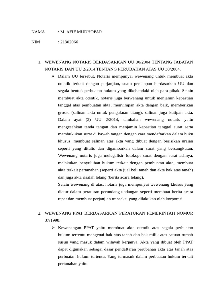 Tugas 1 Magang Notaris | PDF