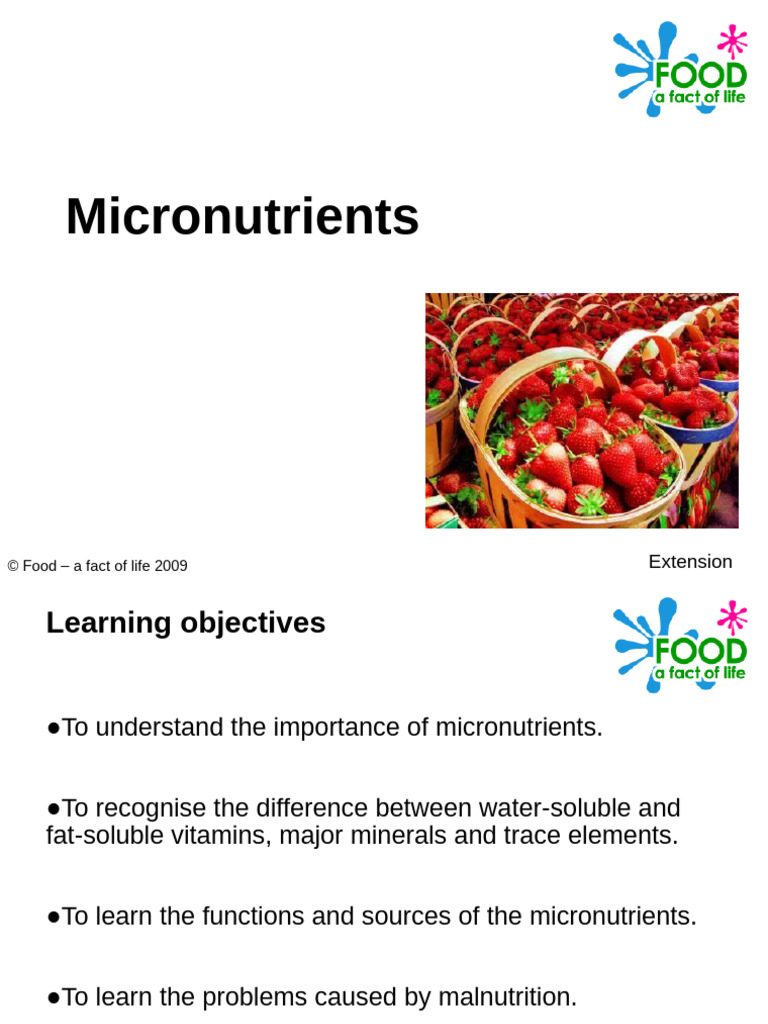 Micronutrients.ppt | PDF | Vitamin D | Vitamin