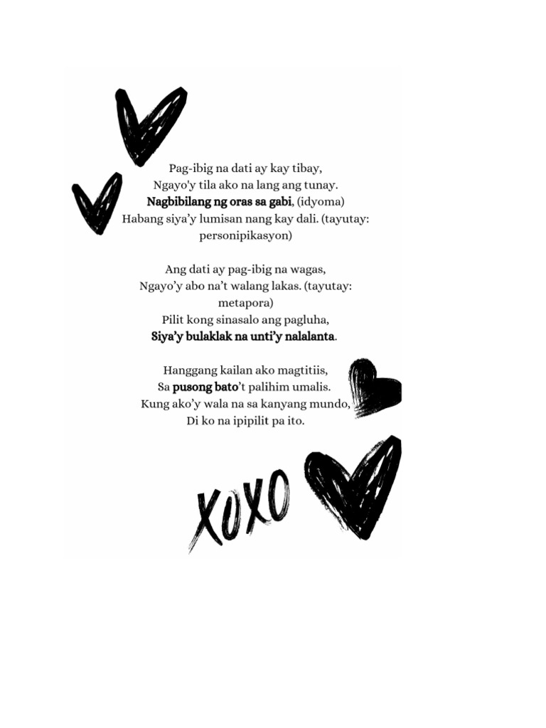 Tula Fil Pag-Ibig Grade 10 Fil | PDF