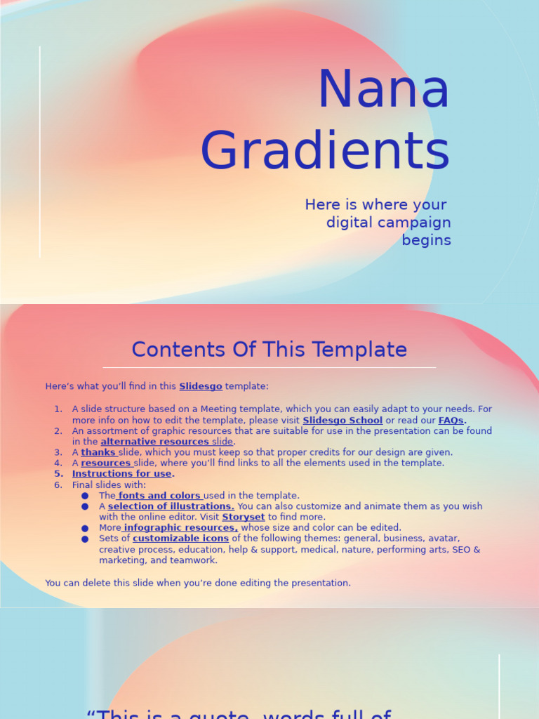 Nana Gradients Business Meeting by Slidesgo | PDF | Planets | Planets ...