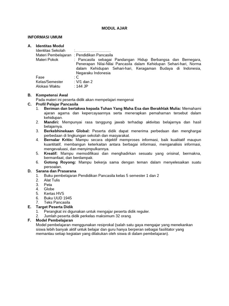 Modul Ajar | PDF | Karier & Perkembangan