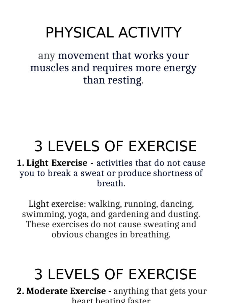 Physical Activity | PDF