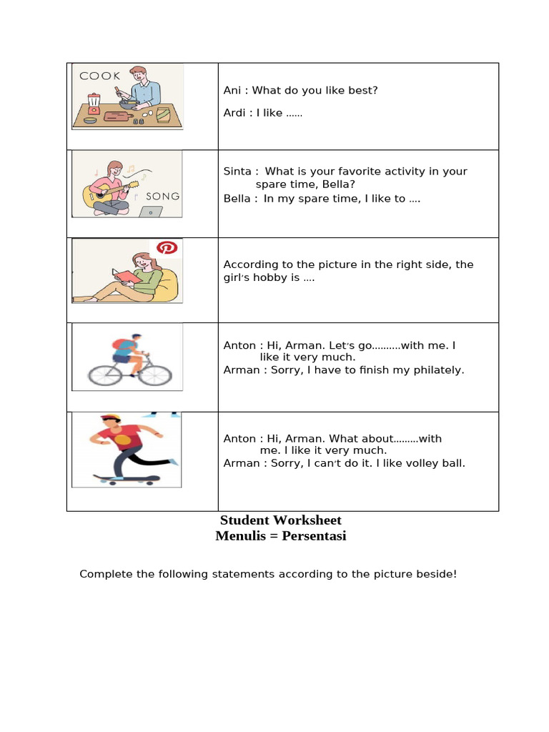 Student Woksheet | PDF