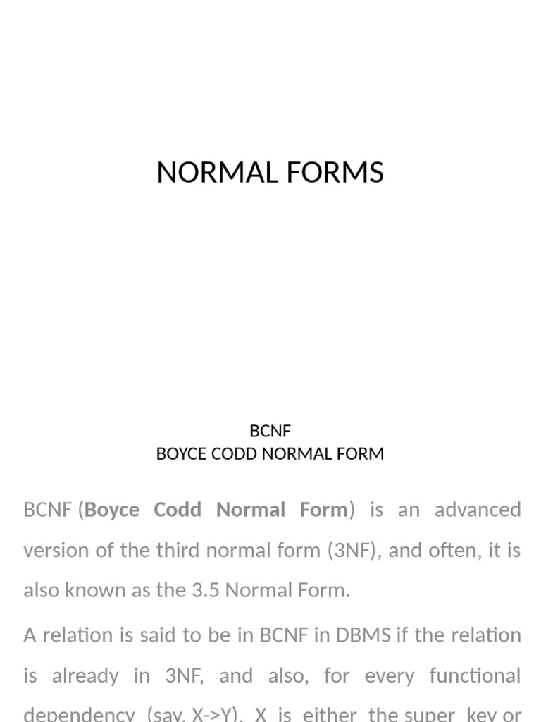 Normal Forms | PDF | Information Technology Management | Data Model