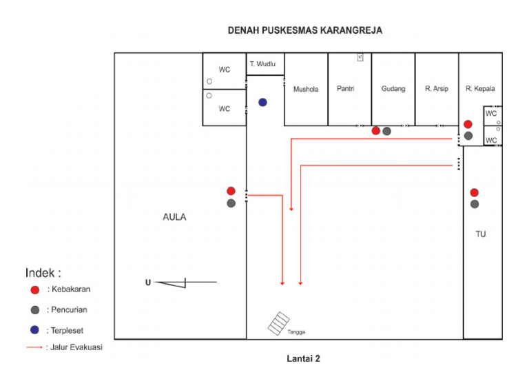 1.4.1.c MAPPING AREA BERISIKO LANTAI 2 | PDF