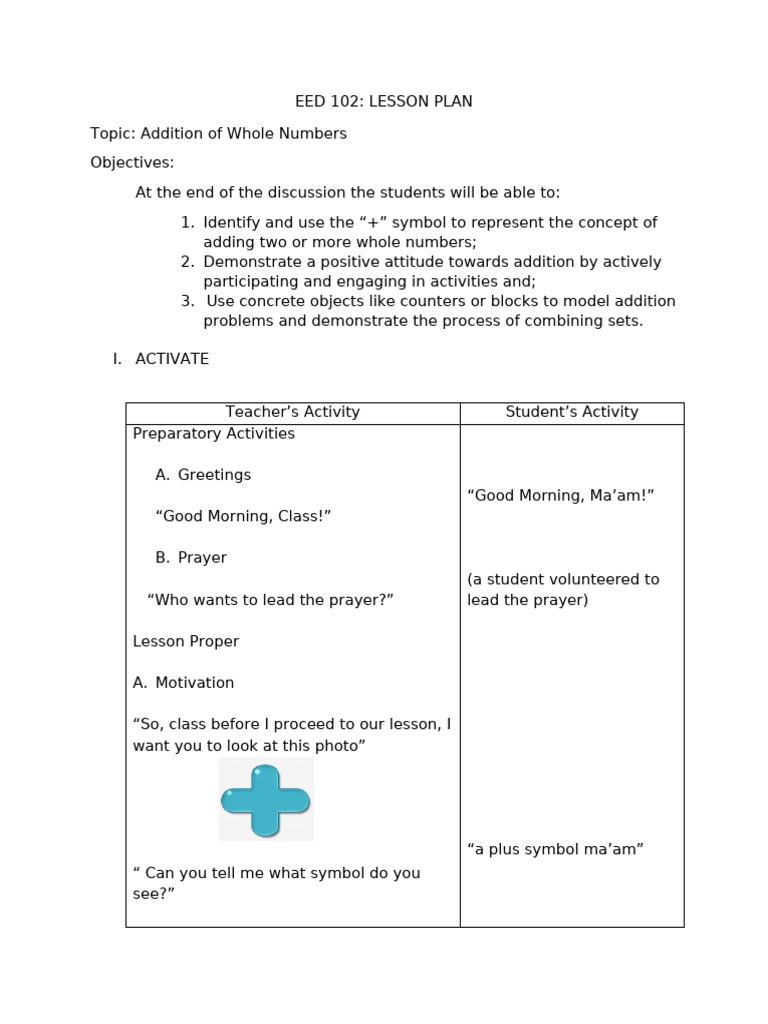 EED 102 Lesson Plan in Mathematics 3 Autosaved | PDF | Human Communication | Learning