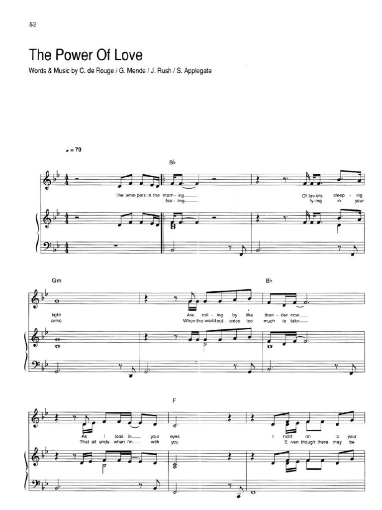 The Power of Love (Lead Sheet) | PDF